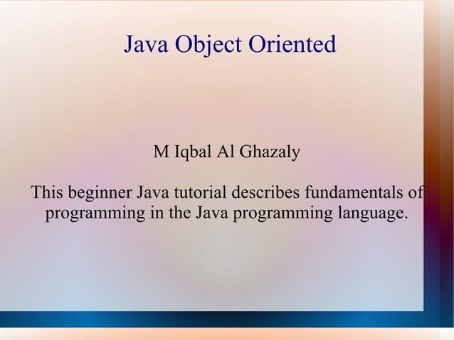 Oop Java Ppt