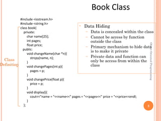 Oop lec 5-(class objects, constructor & destructor) | PPT | Free Download