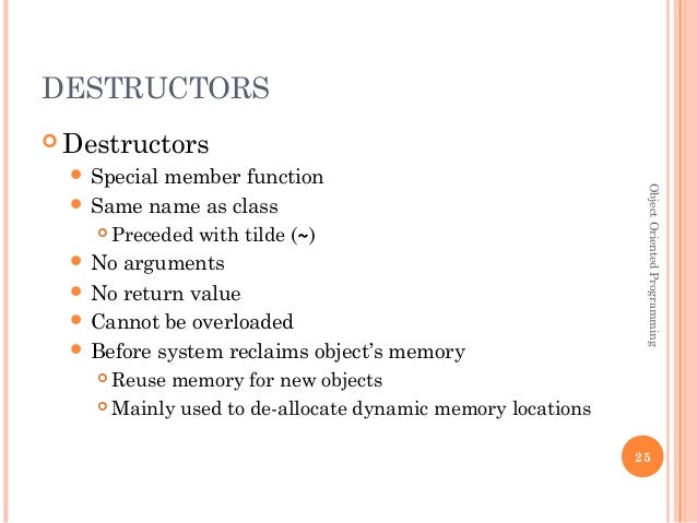 Oop Lec 5 Class Objects Constructor And Destructor
