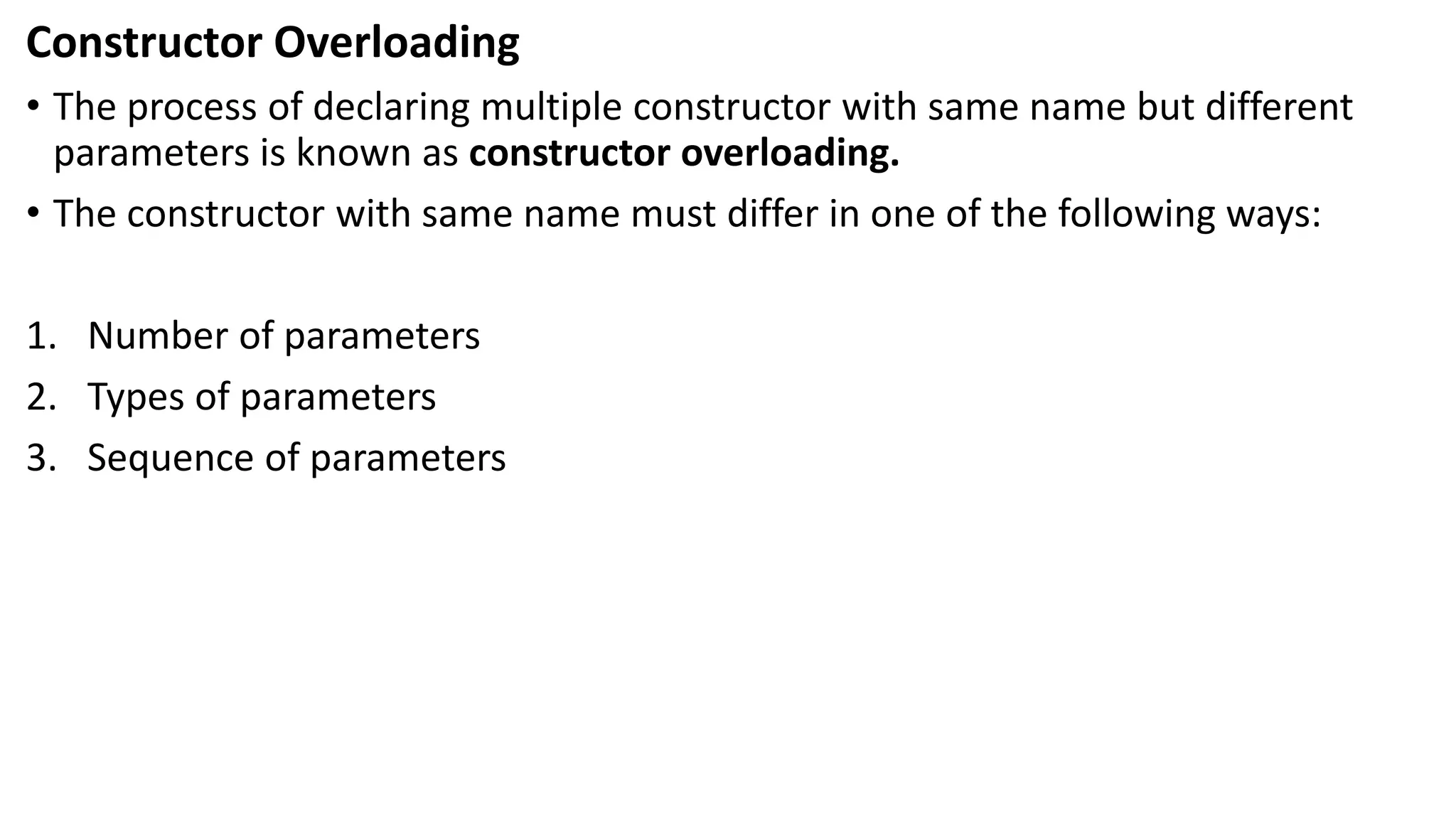Oop Lecture 05 Constructor Destructor Pptx