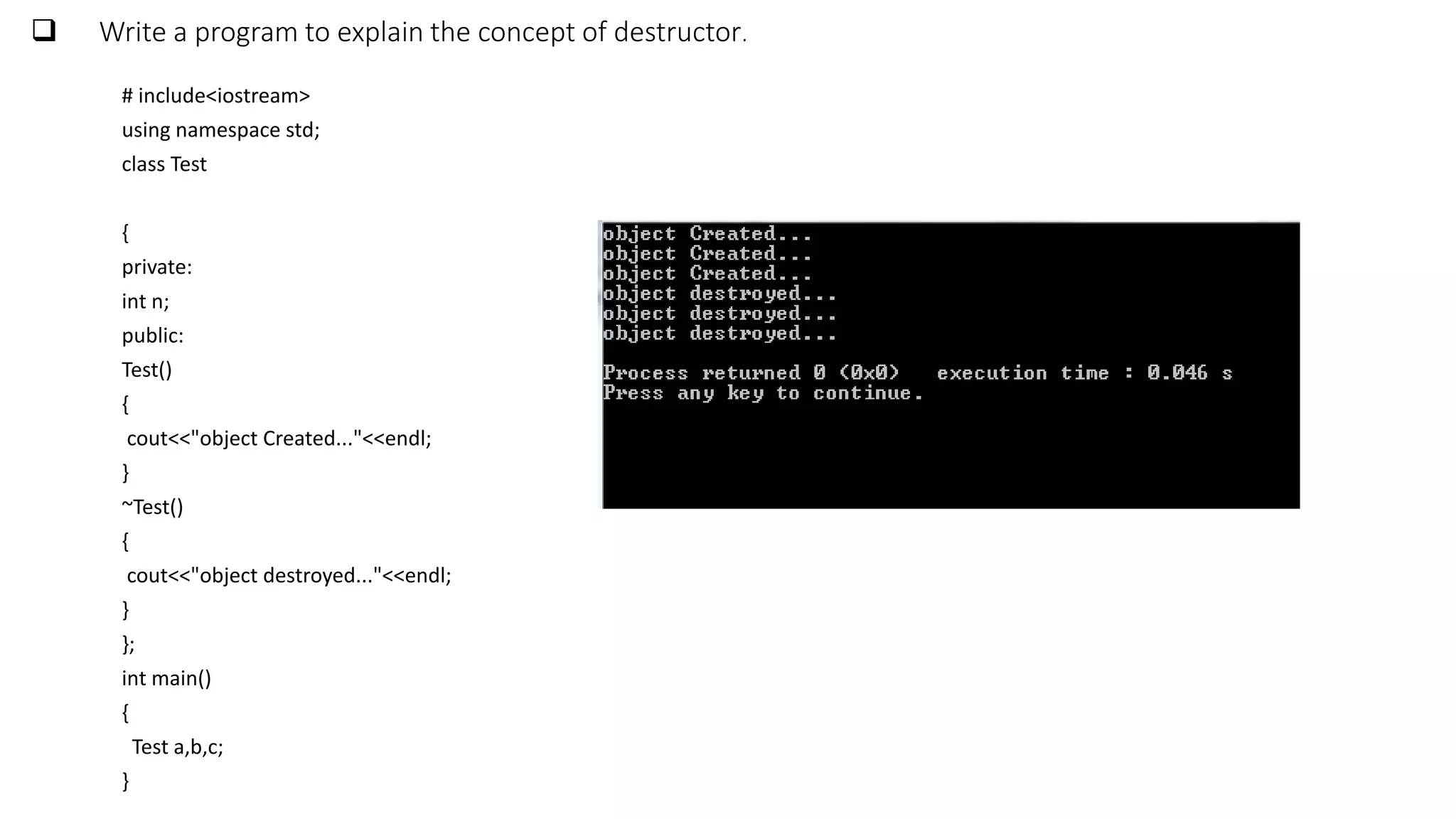 Oop Lecture 05 Constructor Destructor Pptx