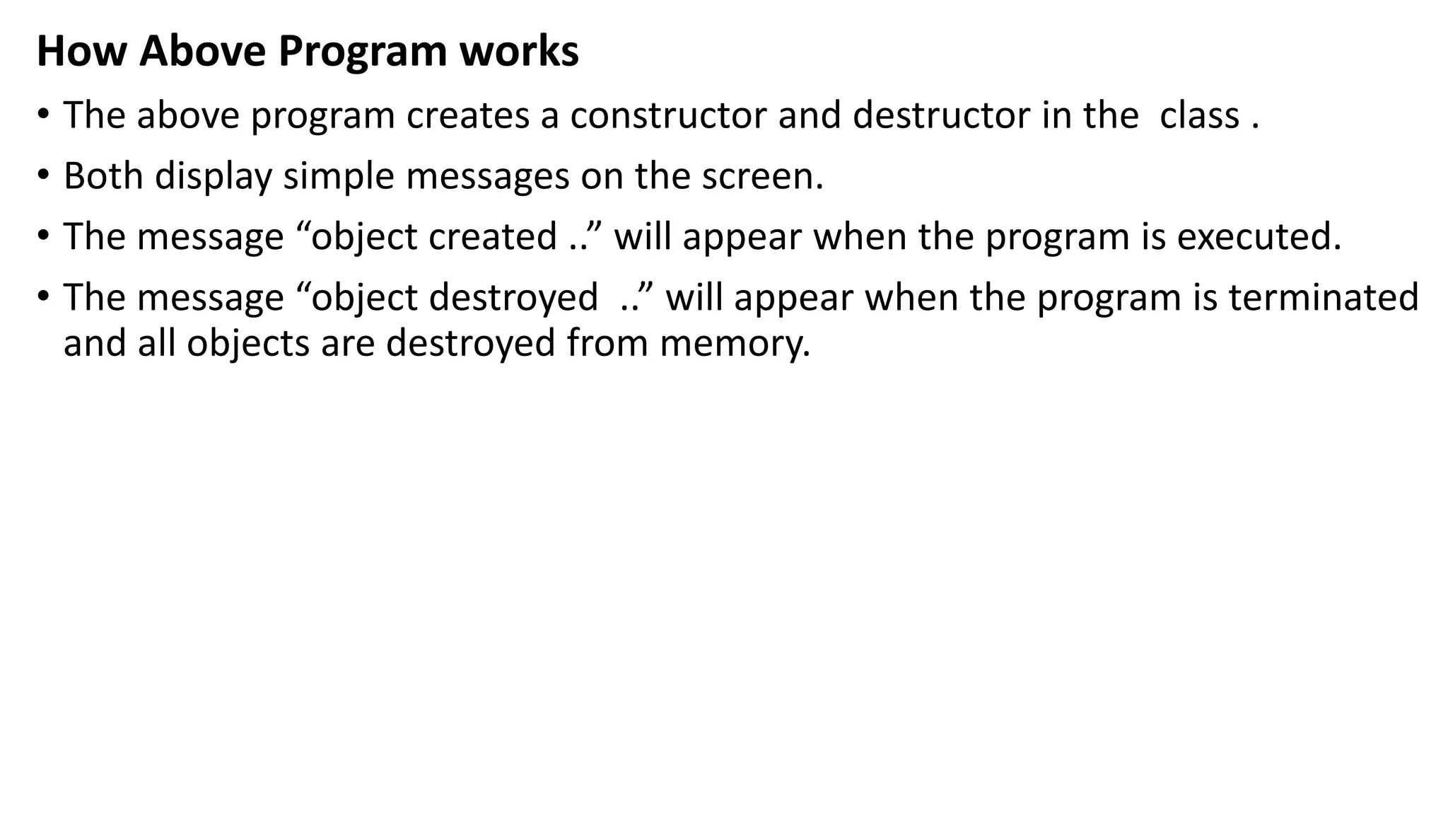 Oop Lecture 05 Constructor Destructor Pptx