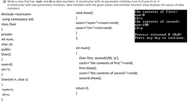 Oop Lecture 05 Constructor Destructor Pptx