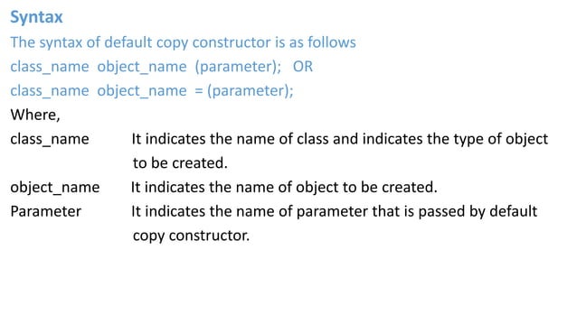 Oop Lecture 05 Constructor Destructor Pptx