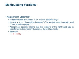 OOP - Lecture04 - Variables, DataTypes and TypeConversion.pptx