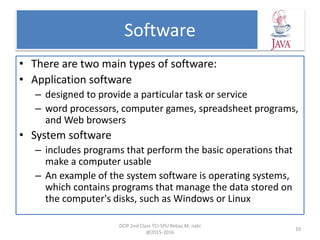 Oop lecture1-chapter1(review of java) | PPT