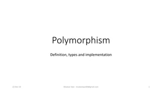 OOP - Polymorphism | PPT