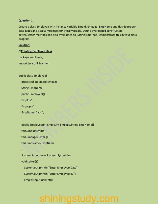 Object Oriented Solved Practice Programs C++ Exams | PDF Object Oriented Solved Practice Programs C++ Exams | PDF