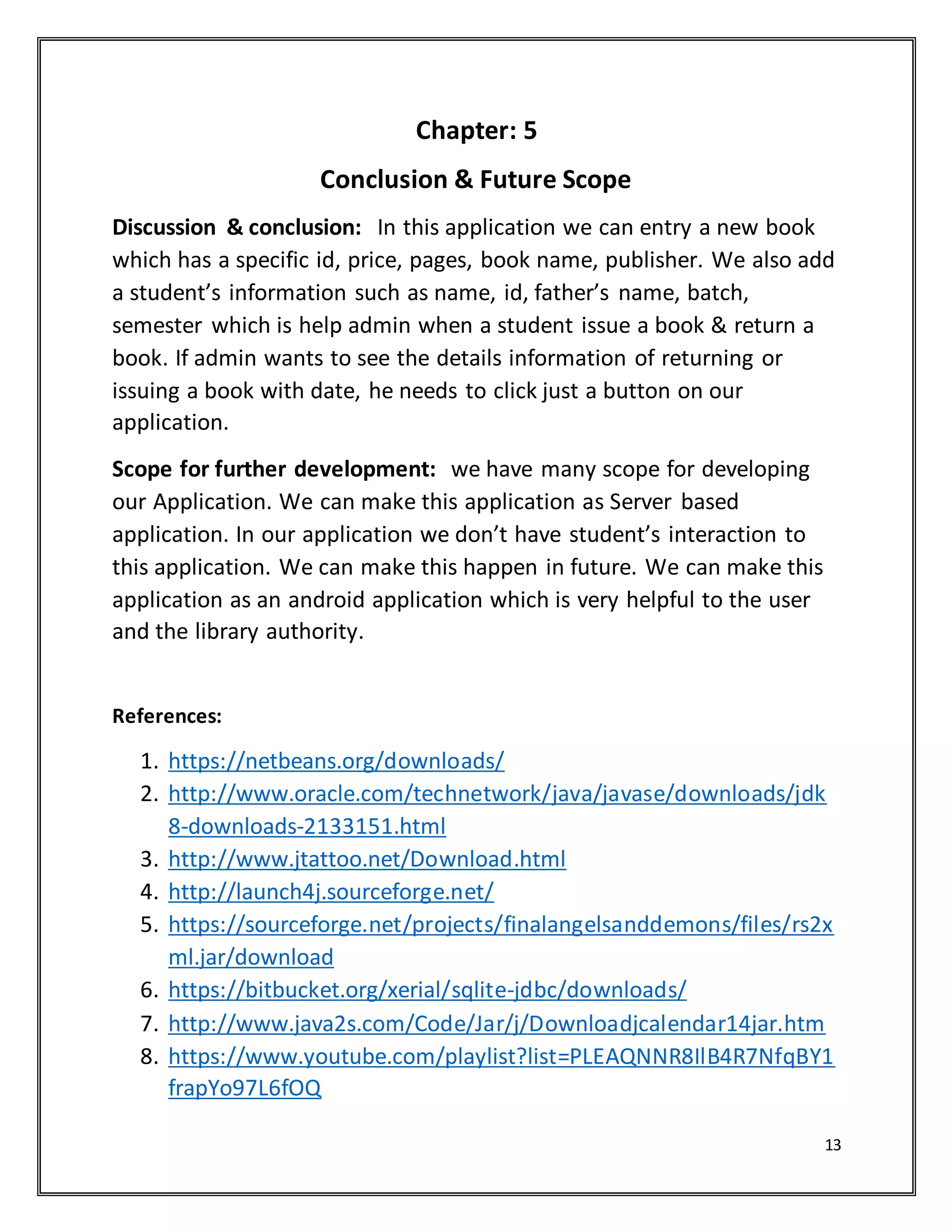 Library Management System Project Report | DOCX