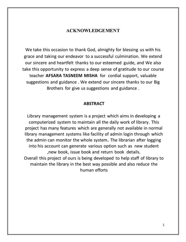 Library Management System Project Report | DOCX | Operating Systems ...
