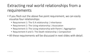 OOP - Understanding association, aggregation, composition and dependency | PPTX