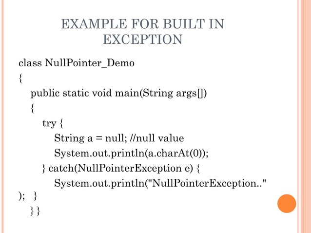 oop-unit-iii-ppt.pptexceptionhandlingobjectorientedprogramming | PPT