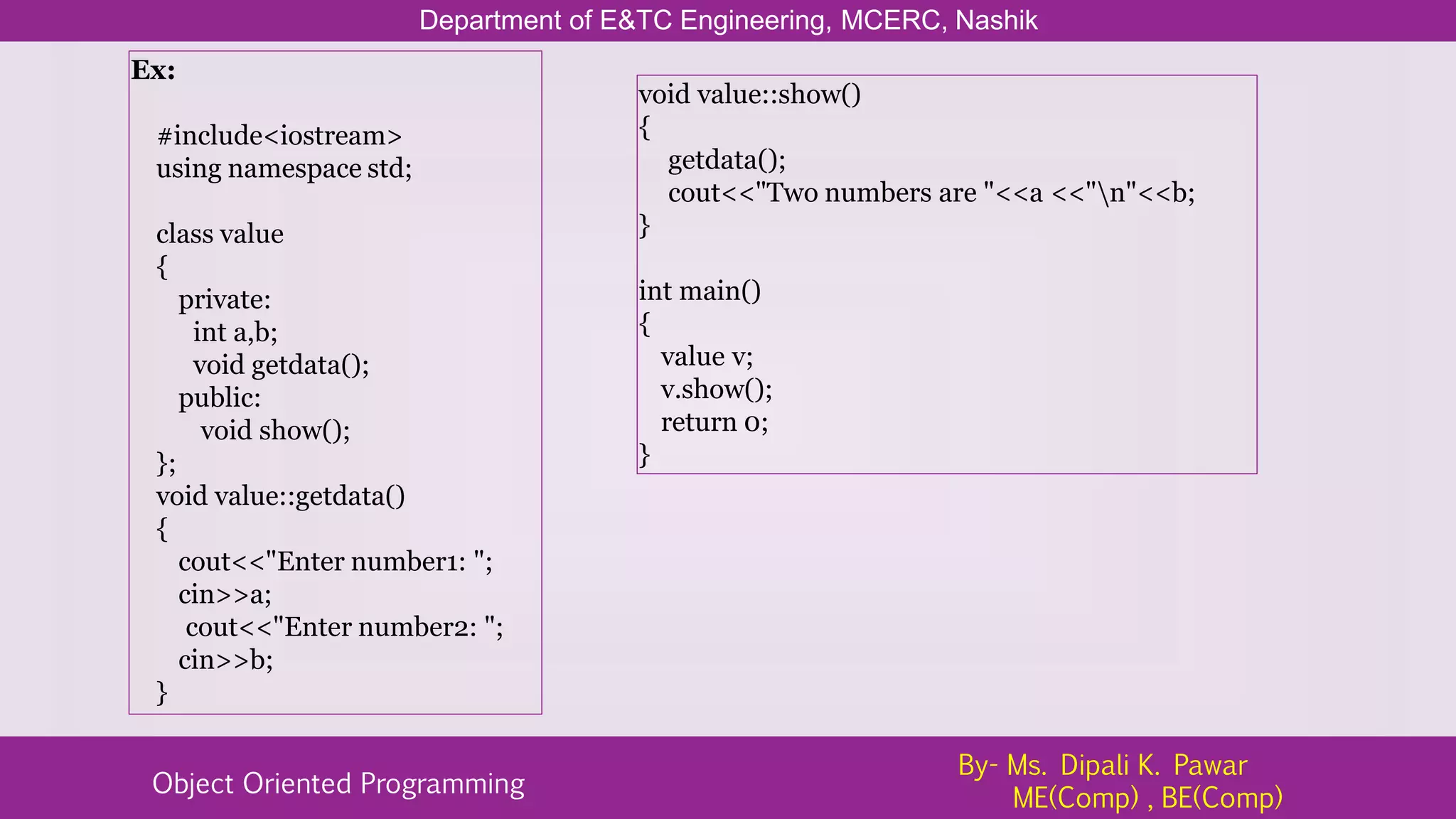 Oop Unit 2 Classes And Object Pptx Programming Languages Computing 5347