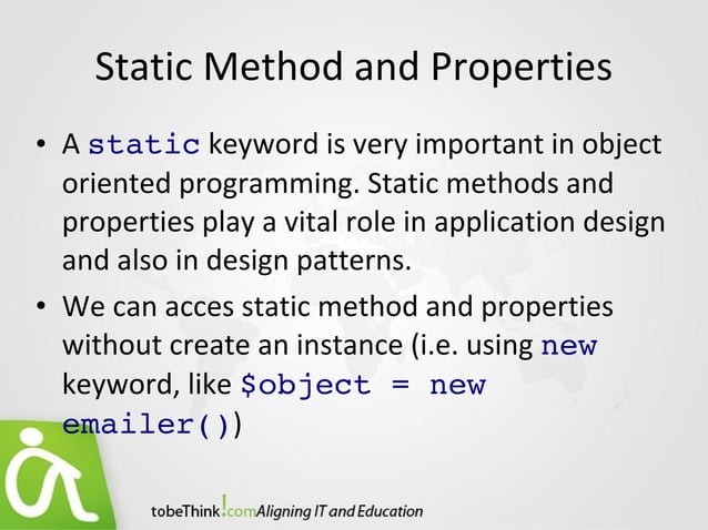 Object Oriented Programming With Php 5 2 Ppt