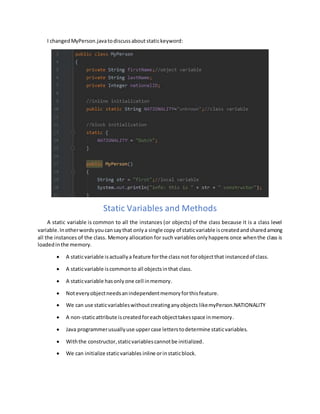 Object Oriented Programming in Android Studio | PDF