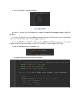 Object Oriented Programming in Android Studio | PDF
