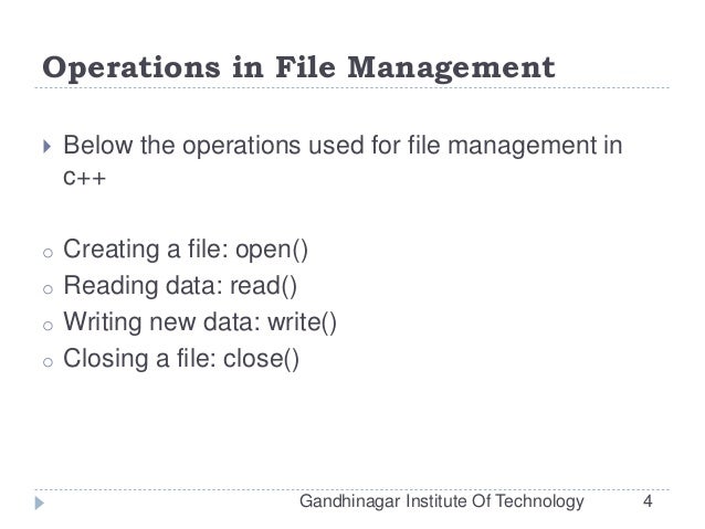 file management functions