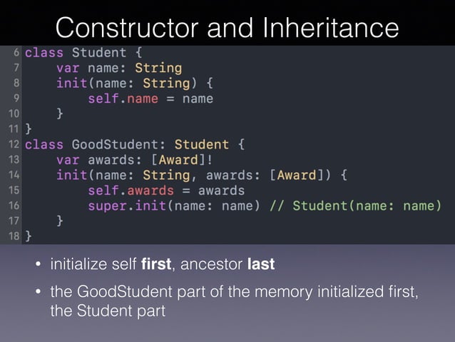 Object Oriented Programming in Swift Ch1 - Inheritance | PPT