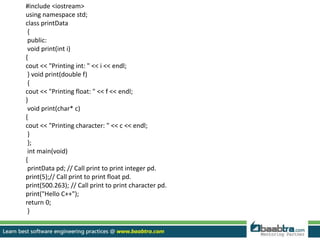 Oop concept in c++ by MUhammed Thanveer Melayi | PPTX | Programming ...