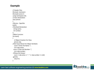 Oop concept in c++ by MUhammed Thanveer Melayi | PPTX | Programming ...