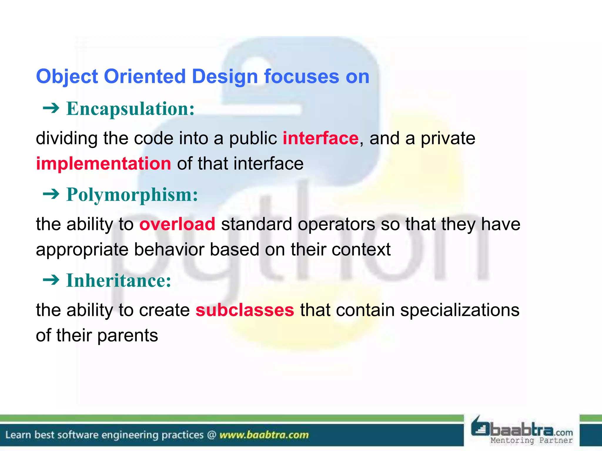 Oop concepts in python | PPTX