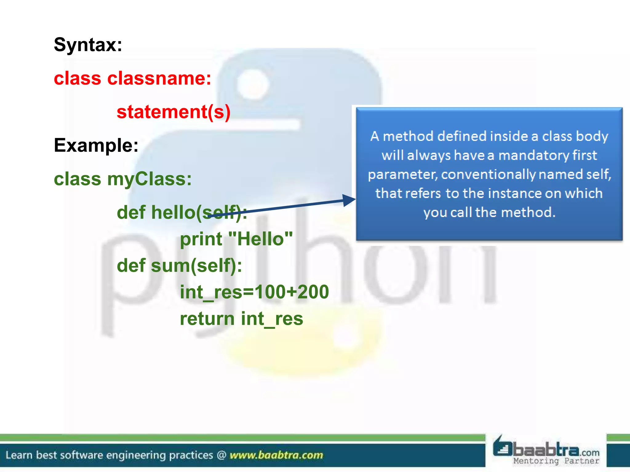 Oop concepts in python | PPTX