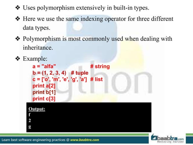Oop concepts in python | PPTX | Programming Languages | Computing