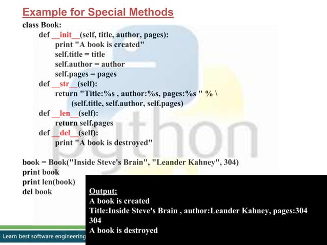 Oop concepts in python | PPTX | Programming Languages | Computing