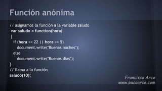Las funciones en JavaScript para la programación orientada a objetos | PDF