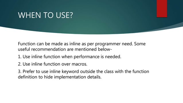 Inline functions | PPT