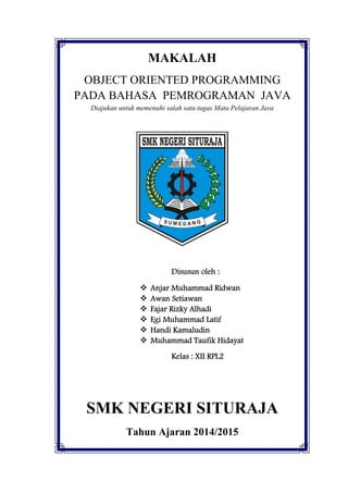 OOP Dalam Pemrograman Java | PDF