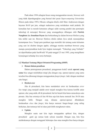 OOP Dalam Pemrograman Java | PDF