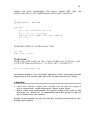 Oop dengan java | PDF