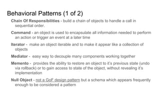 OOP design patterns | PPTX