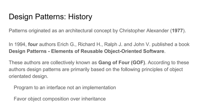 OOP design patterns | PPTX