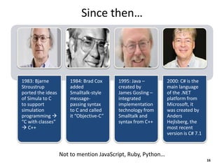 OOP History and Core Concepts | PPTX