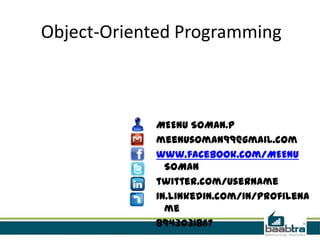 OOP in java | PPT