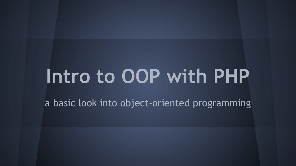 OOP in PHP