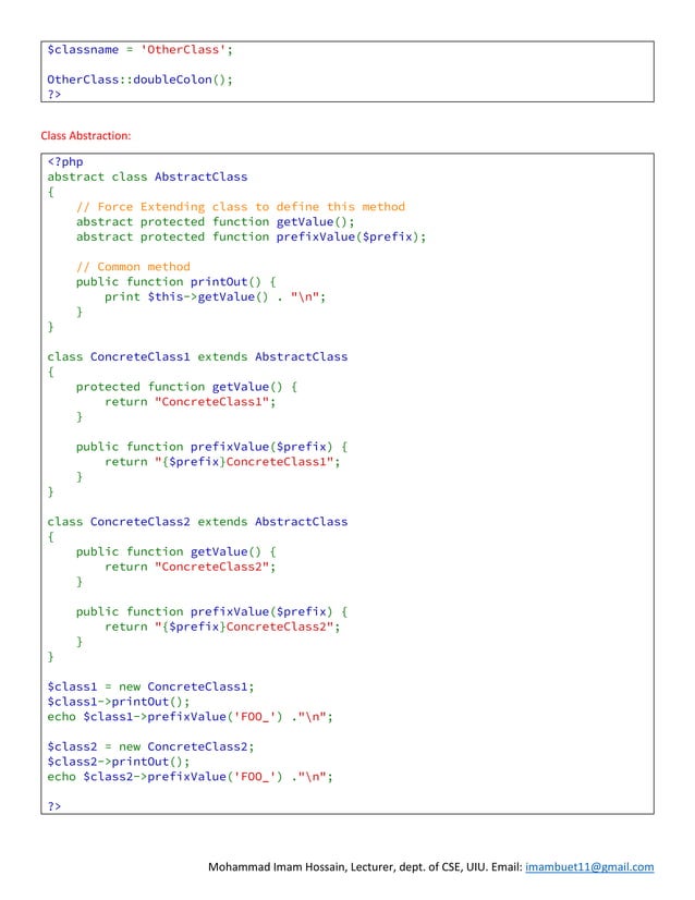 Web 9 | OOP in PHP | PDF