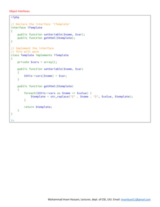 Web 9 | OOP in PHP | PDF