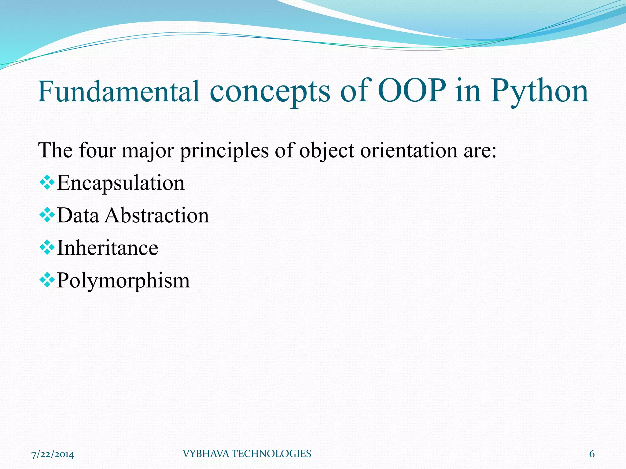 Object Oriented Programming in Python | PPTX | Programming Languages | Computing