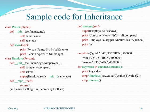 Object Oriented Programming in Python | PPTX | Programming Languages | Computing