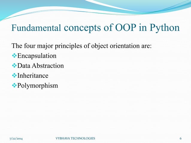 Object Oriented Programming in Python | PPT