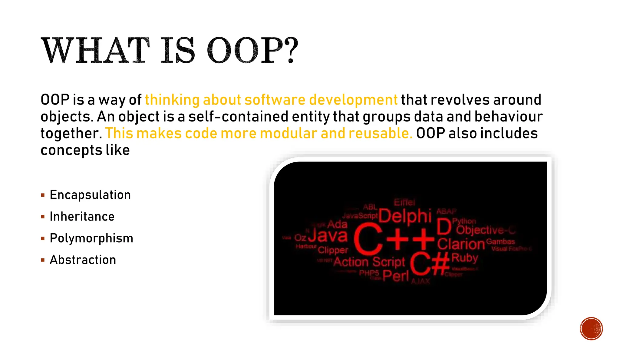 Object Oriented Programming In Real World Applications Pptx