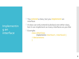 Oop interfaces | PPT