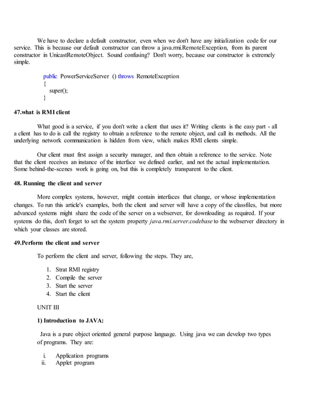 Object Oriented Programming Language Short Notes Pdf