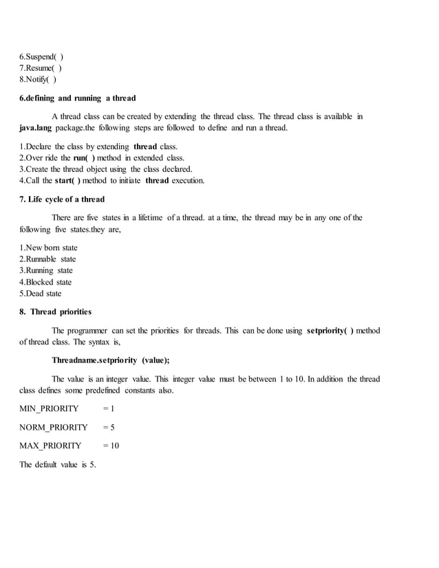 Object Oriented Programming Language Short Notes Pdf