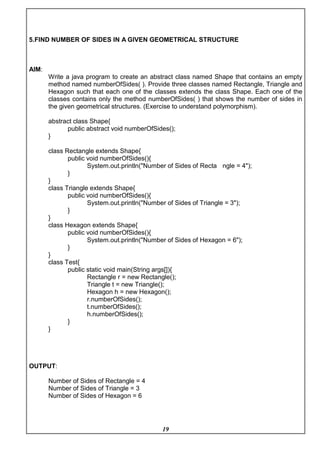 OOP Lab-manual btech in cse kerala technological university | DOCX