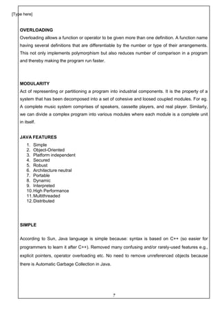OOP Lab-manual btech in cse kerala technological university | DOCX