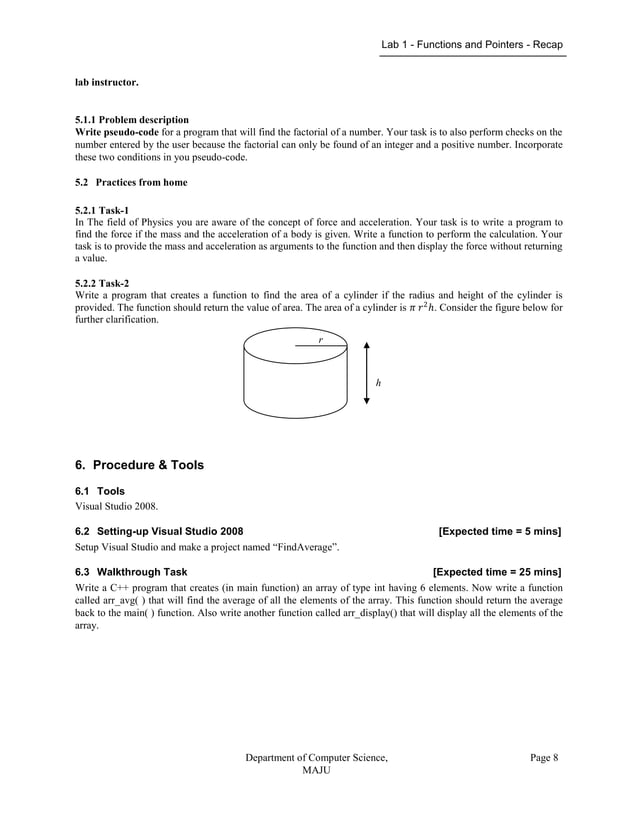 Object Oriented Programming Lab Manual Pdf